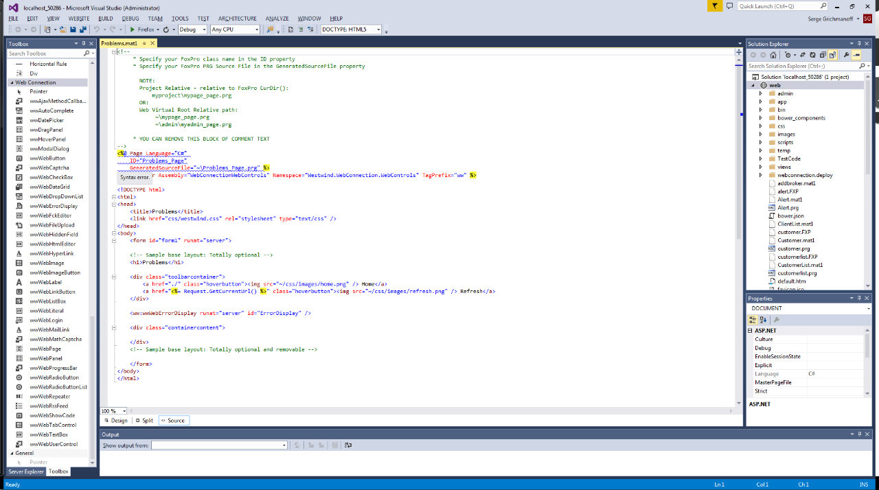 Development in WC6 vs WC5 - West Wind Technologies Support